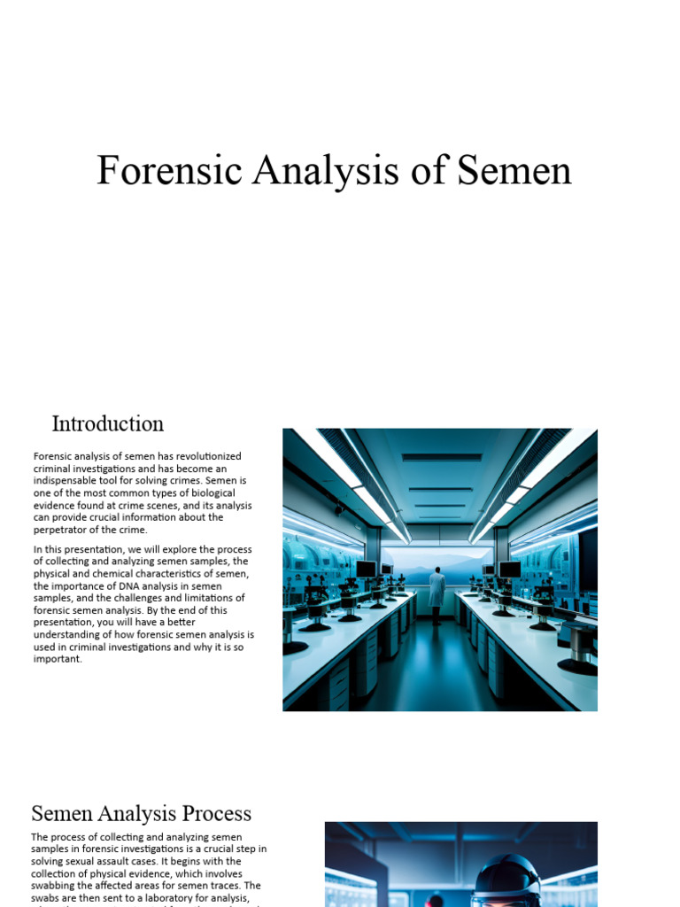 Forensic Analysis of Semen | PDF | Dna Profiling | Forensic Science