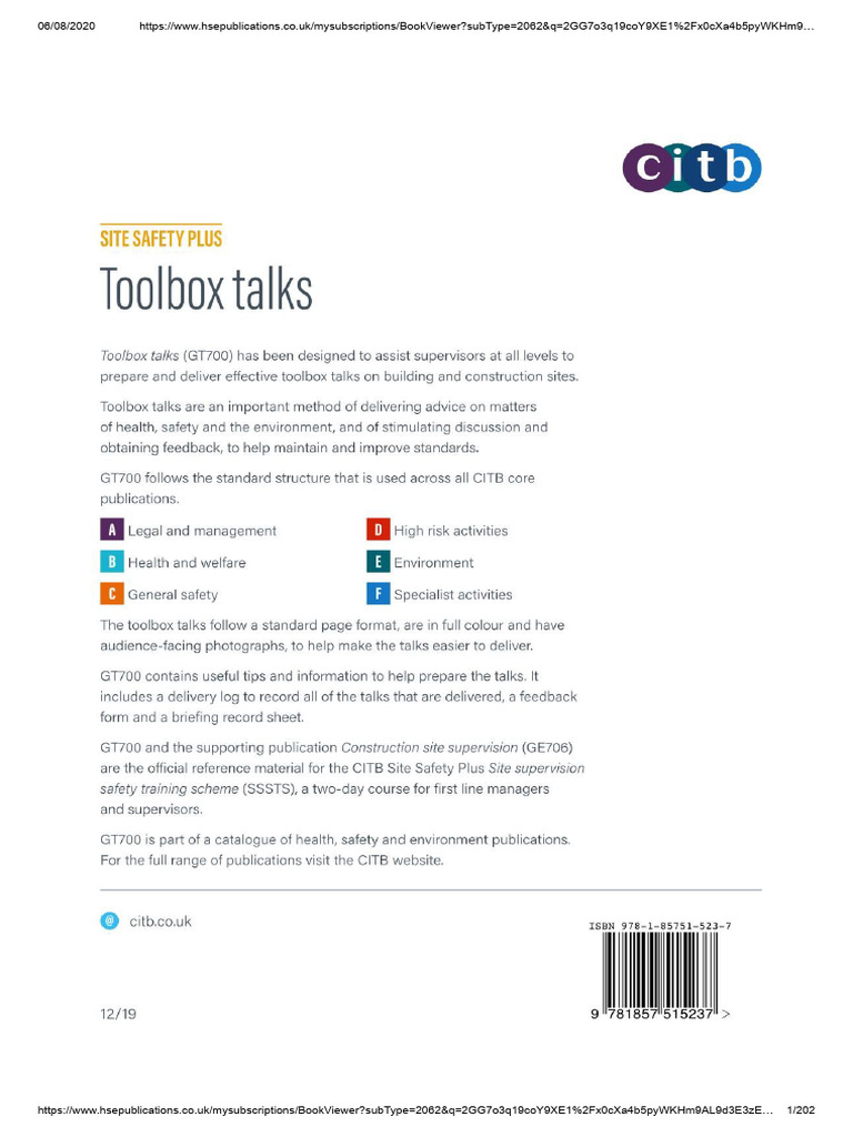 CITB TBTs | PDF | Finance & Money Management