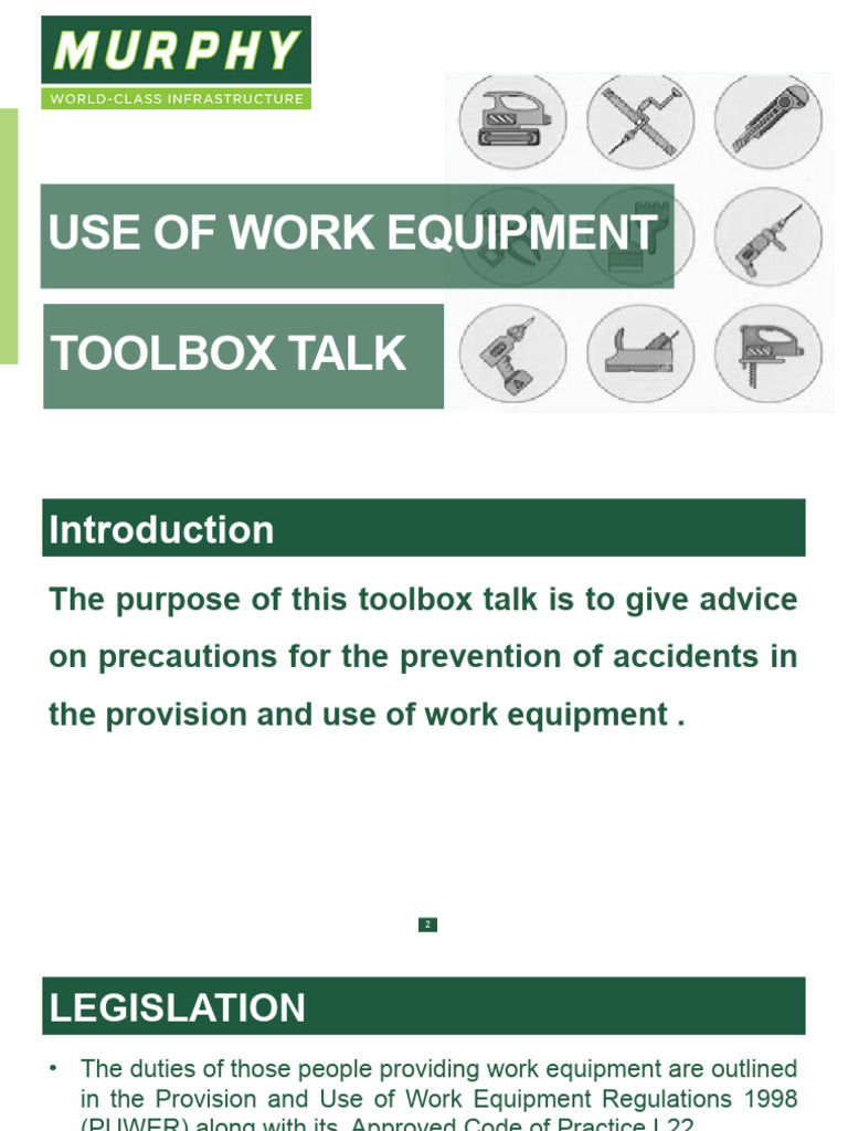 TBT Work Equipment | PDF | Occupational Safety And Health | Transport