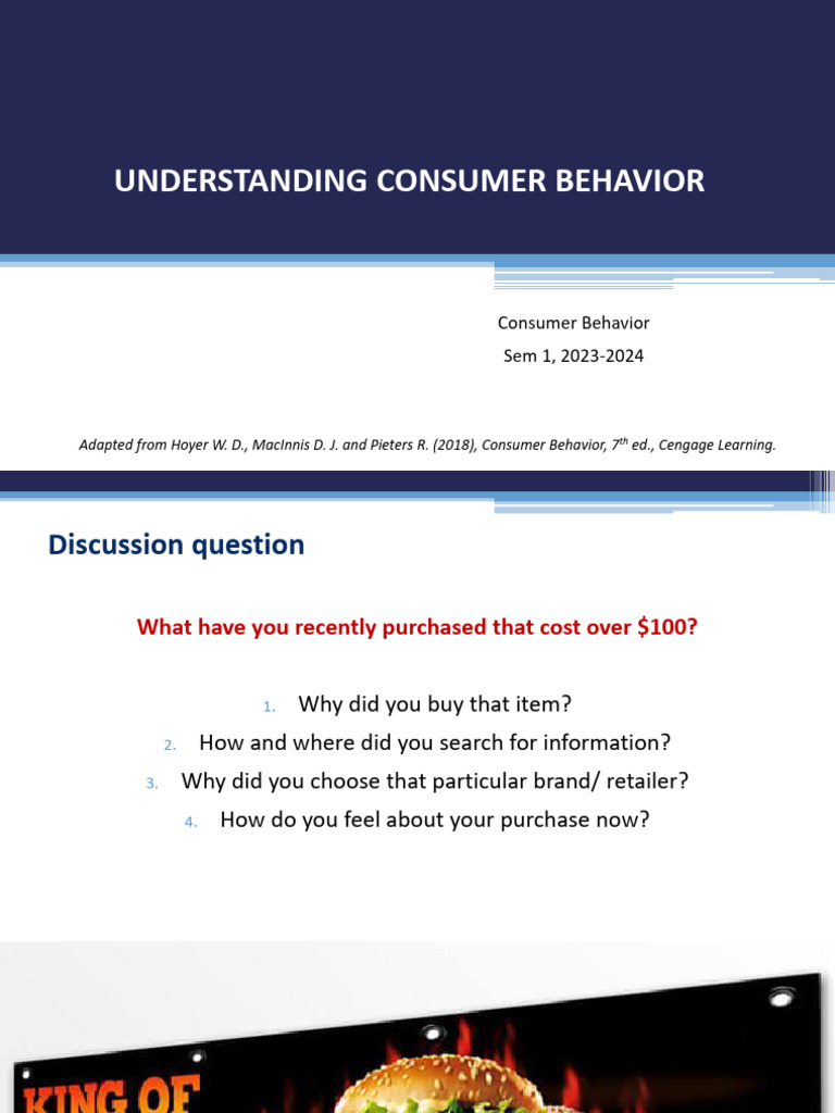 (CB) L1 - Understanding Consumer Behavior | PDF | Consumer Behaviour | Marketing