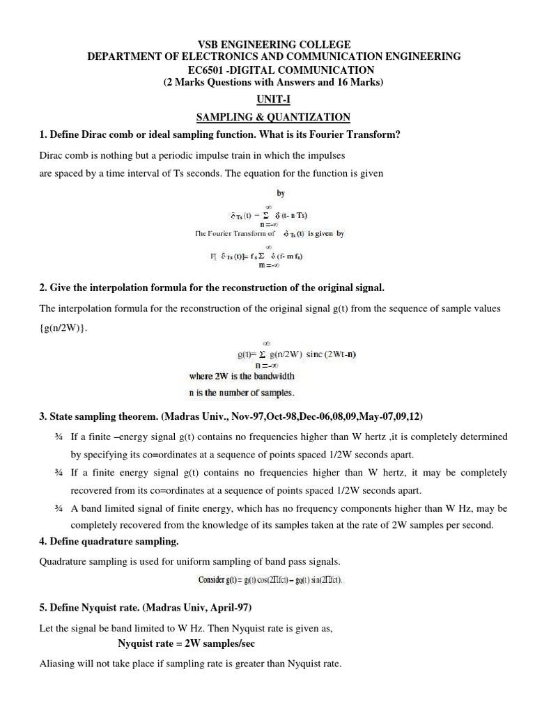 Iii Part A B | PDF | Sampling (Signal Processing) | Modulation