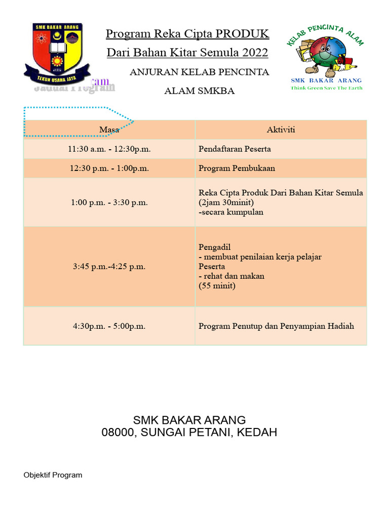 Program Reka Cipta Produk Dari Bahan Kitar Semula | PDF