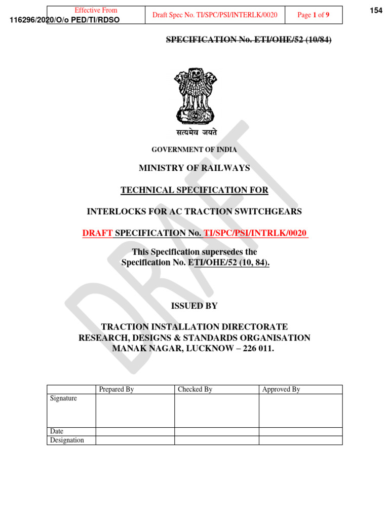 Draft Spec No. TI-SPC-PSI-INTRLK-0020 | PDF | Materials | Physical Sciences