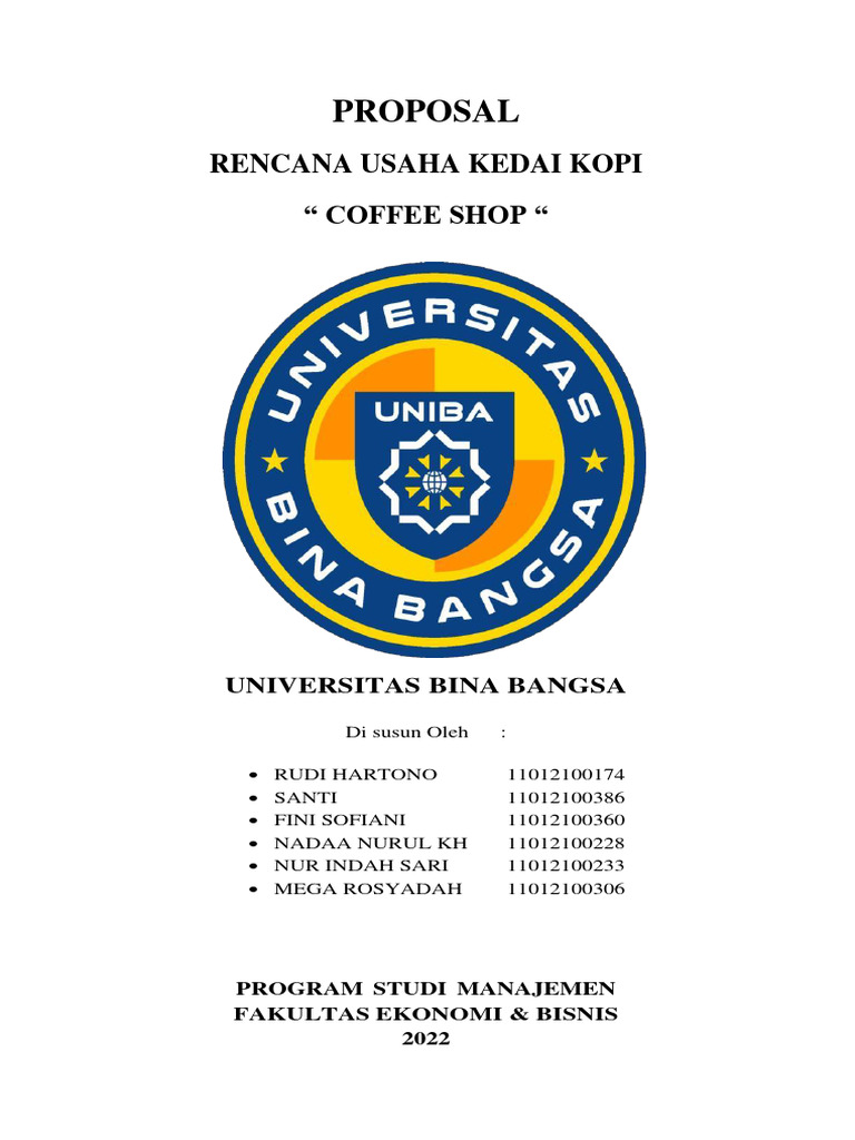 Proposal Coffee Shop | PDF