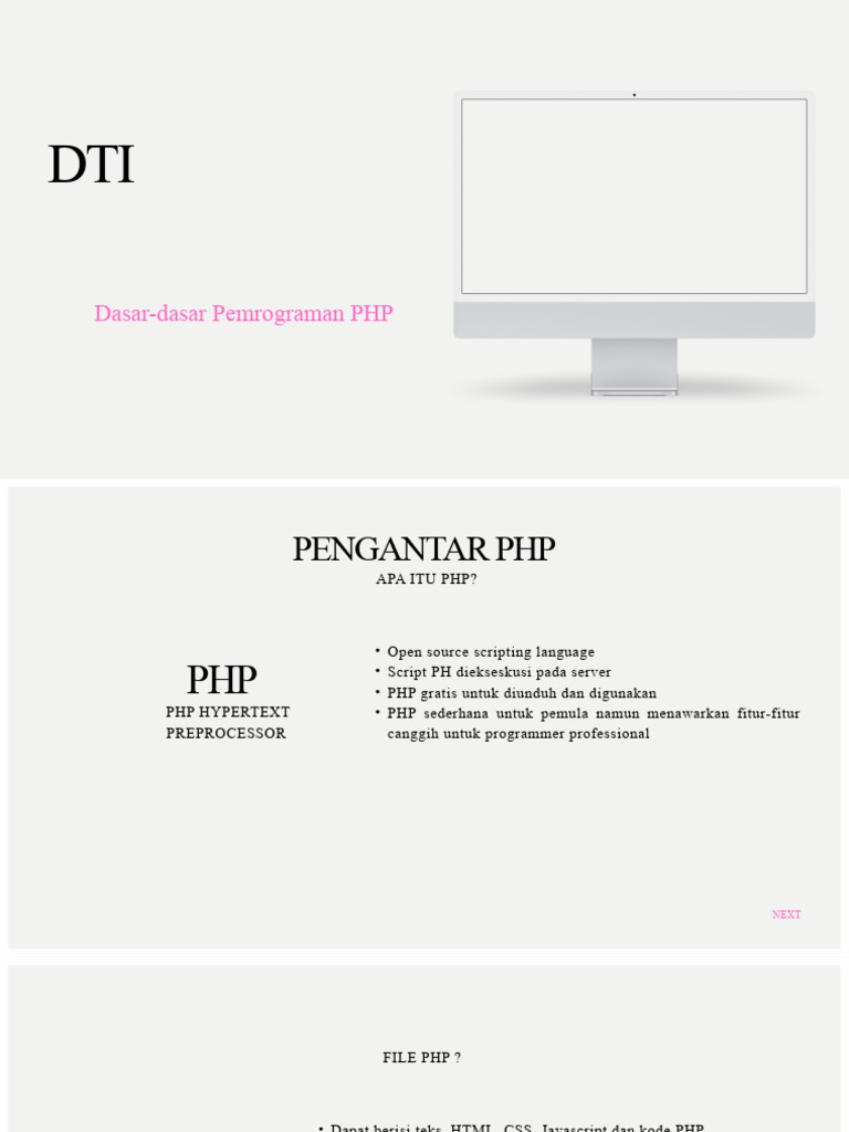 DTI 13 Web Dasar PHP Dan Attribut Data | PDF | Komputer