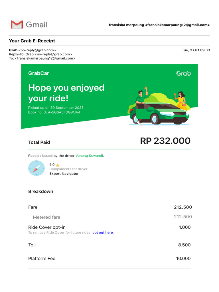 Your Grab E-Receipt | PDF