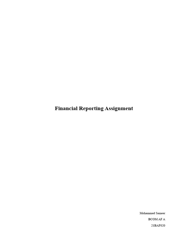 Financial Reporting | PDF | International Financial Reporting Standards ...