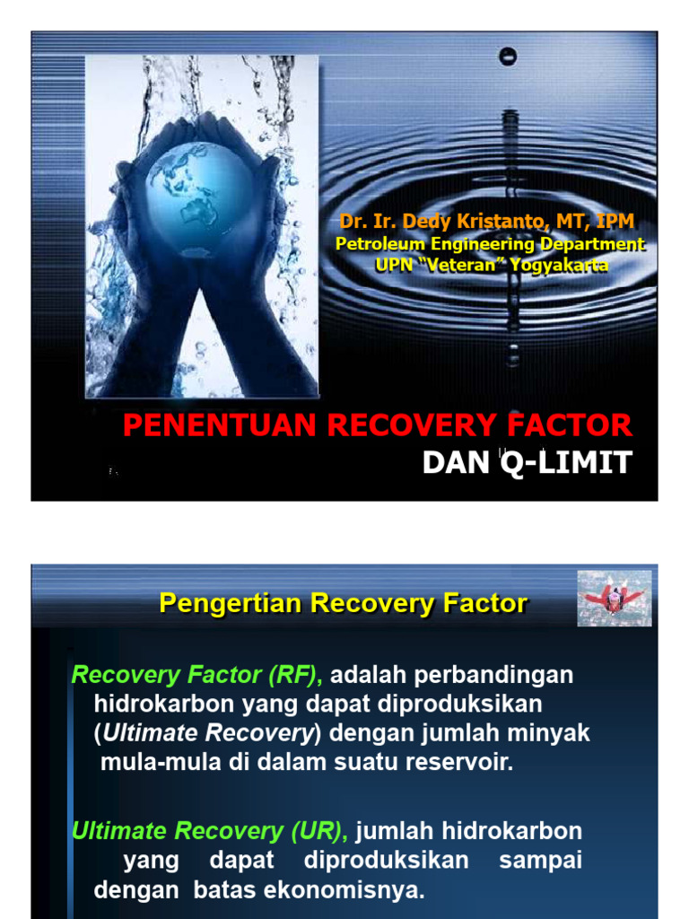 Penentuan Recovery Factor dan Q-Limit | PDF
