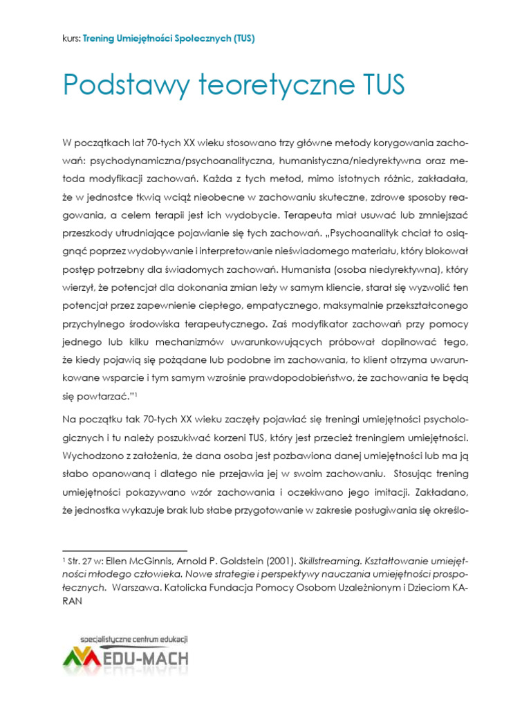 6 Podstawy teoretyczne TUS. | PDF