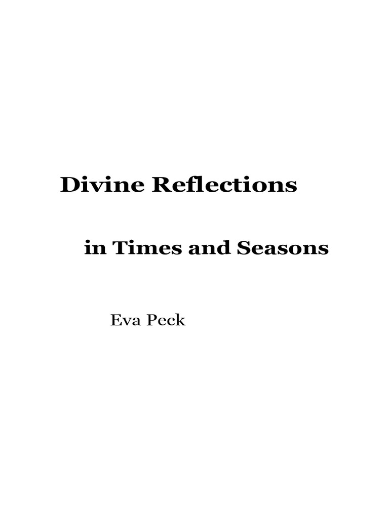 Divine Reflections in Times and Seasons | PDF | God | Light