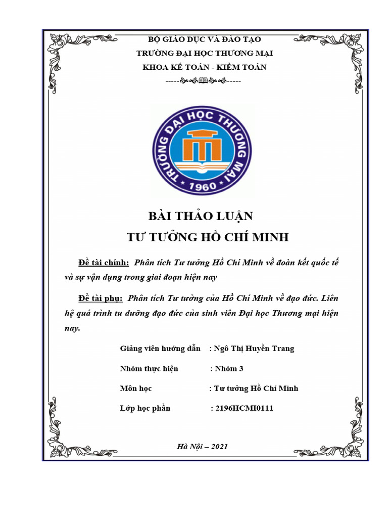 Nhóm 3 BTL TTHCM | PDF