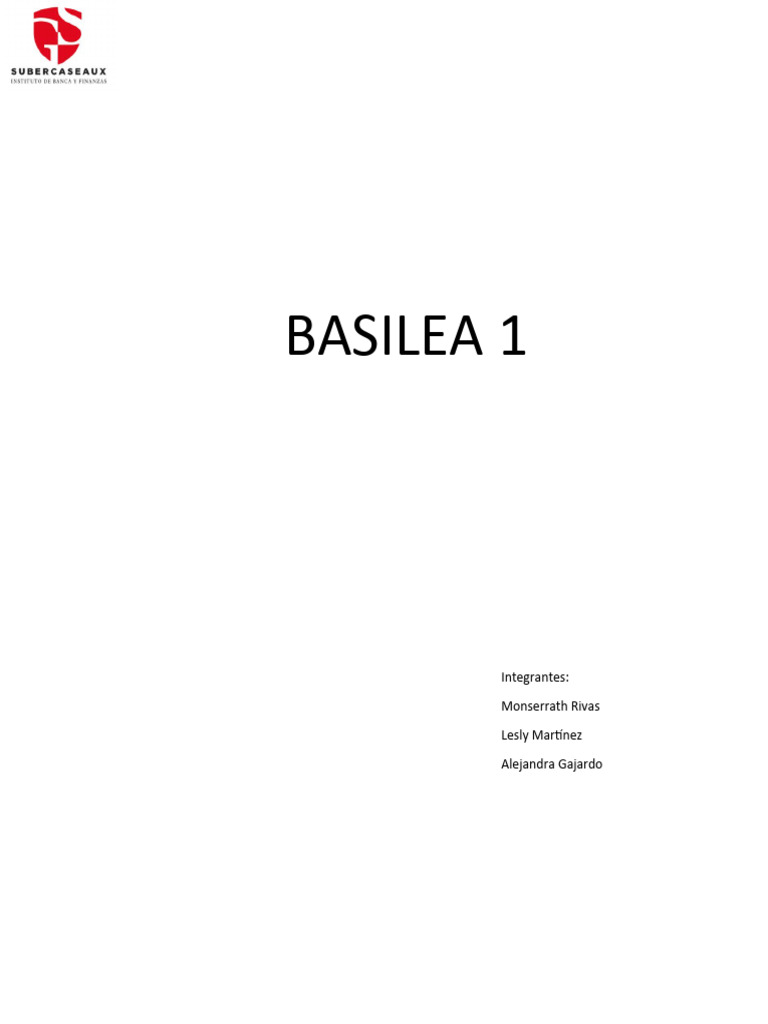 Basilea 1 | PDF | Comité de Basilea sobre Supervisión Bancaria | Economias