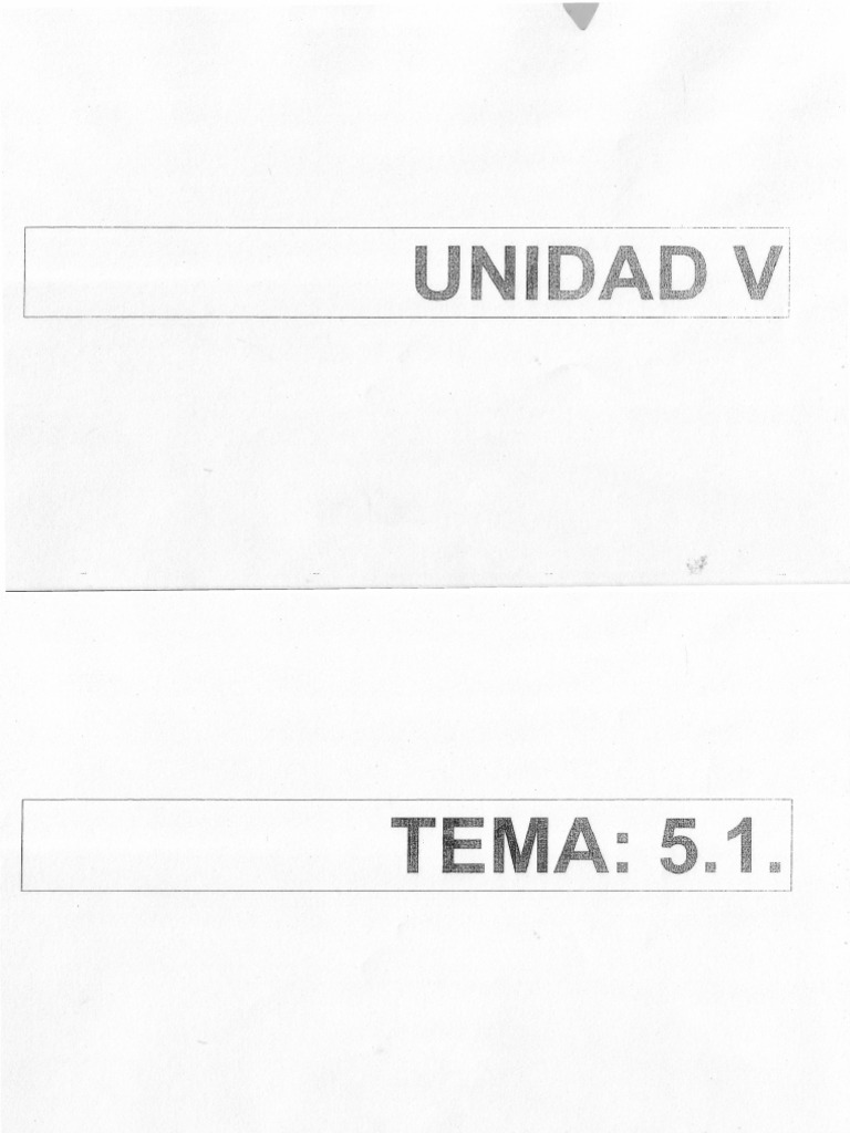 UNIDAD 5 - Tema 5.1 | PDF