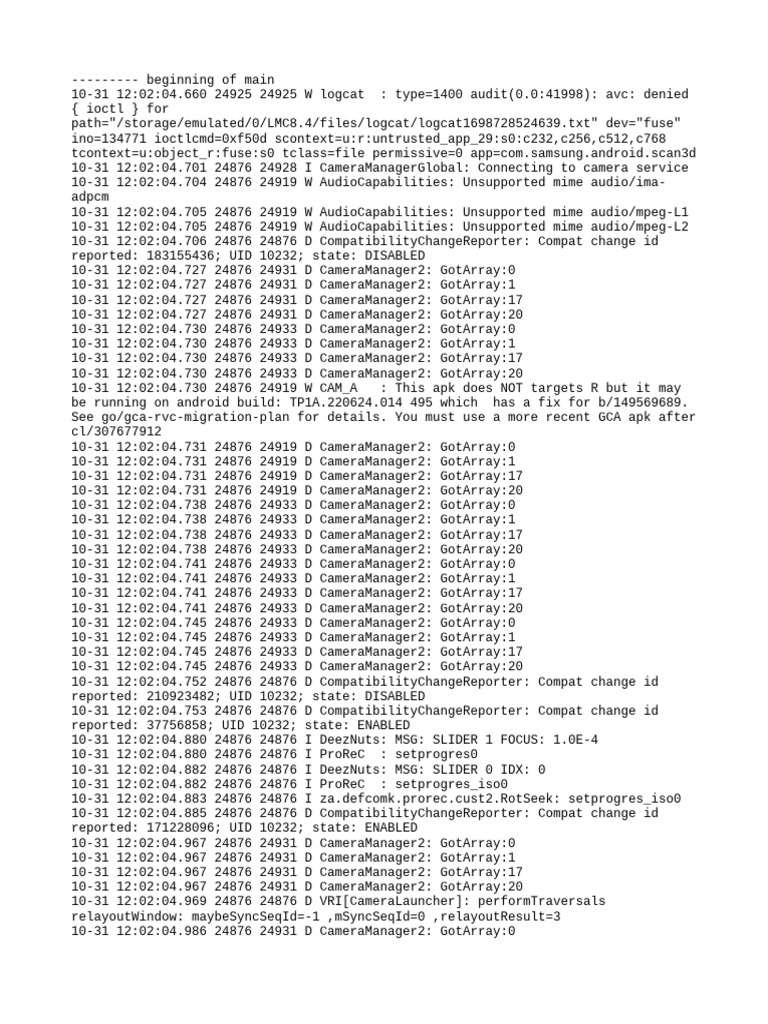 Log Cat 1698728524639 | PDF | Java (Programming Language) | Computer Programming