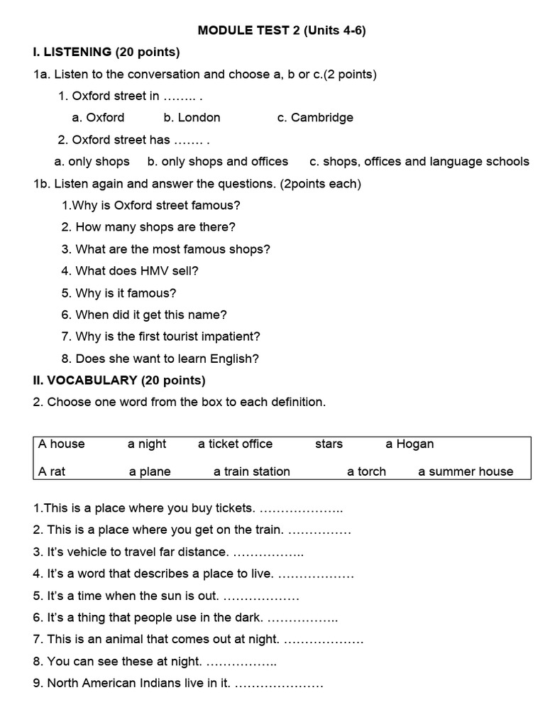 Module Test 2 Grade 8 | PDF | Linguistics