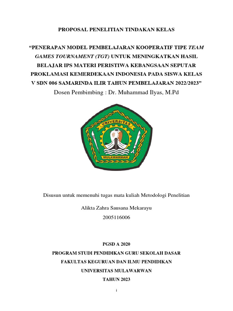 Proposal PTK Ips | PDF