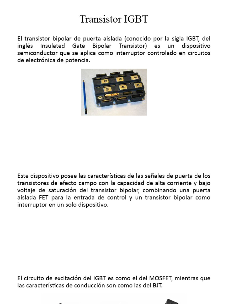 Transistor IGBT | PDF | Transistor | Electrónica