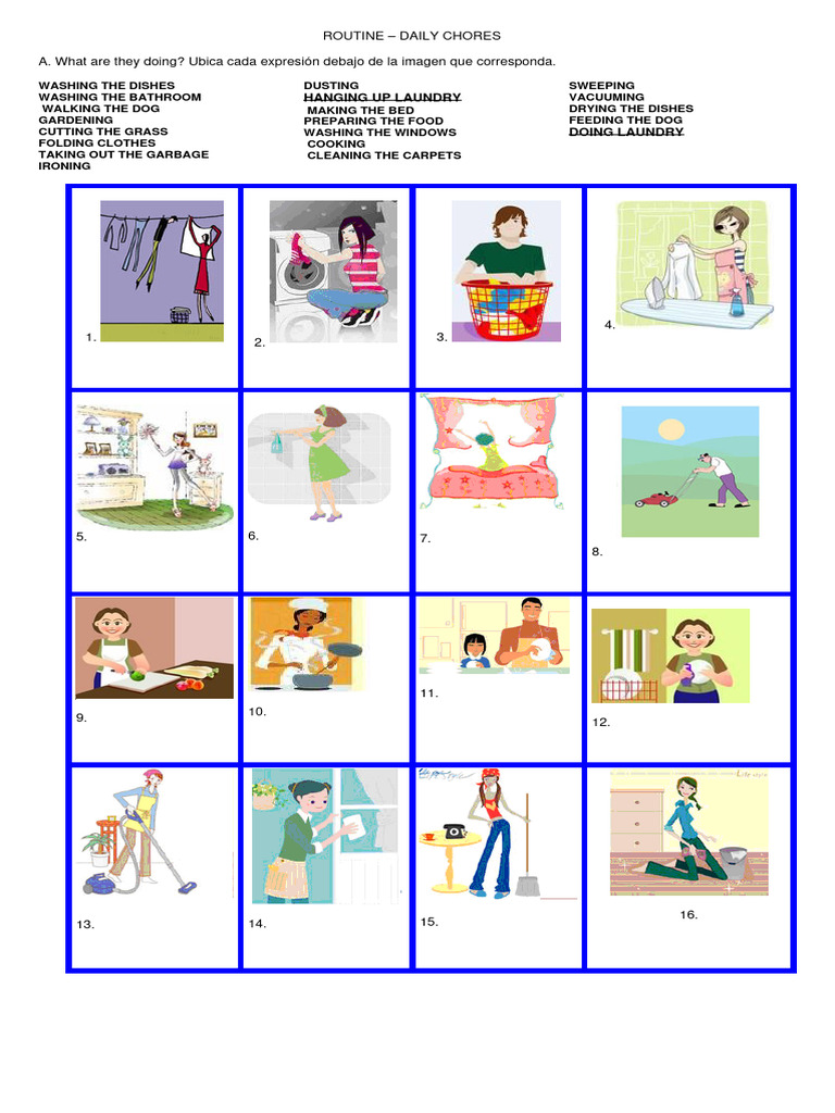 Routine - Daily Chores | PDF