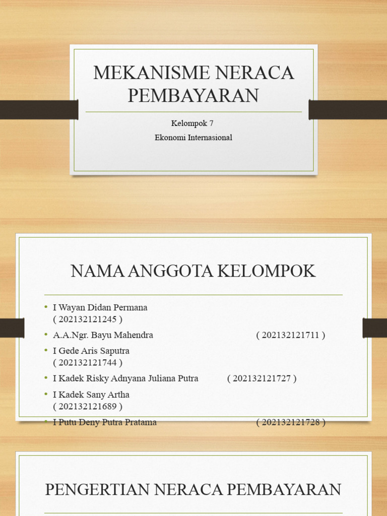 Neraca Pembayaran: Defisit, Surplus, dan Seimbang | PDF