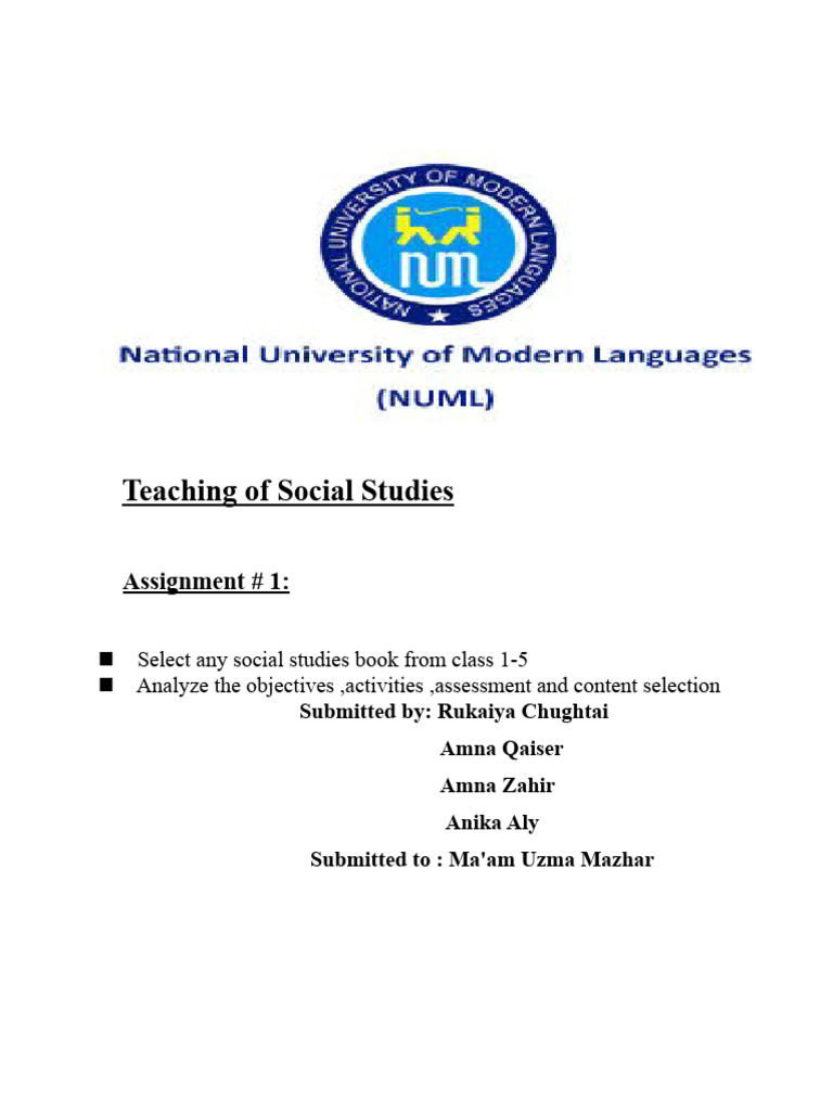 SST Assignment | PDF | Knowledge | Social Sciences