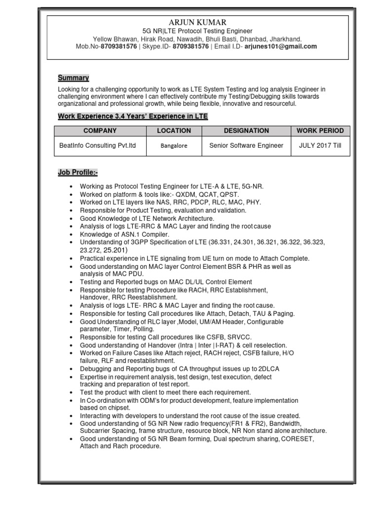 Arjun CV | PDF | Computer Science | Computer Networking