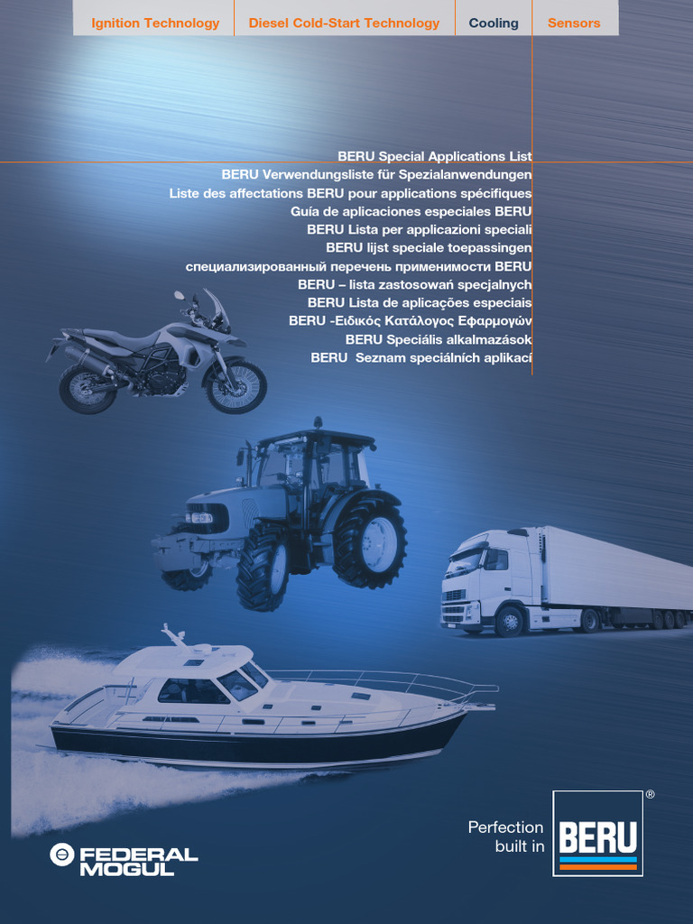 Beru Katalog | PDF | Motociclismo