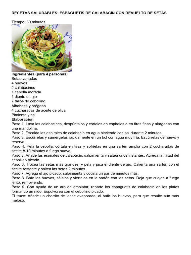 Recetas Saludables | PDF
