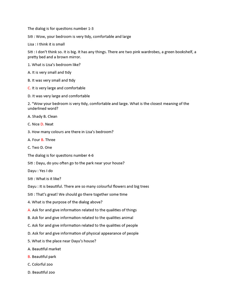 Dialog-Based English Comprehension | PDF