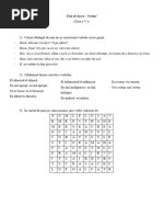 Fișă de Lucru Verbul - Clasa - A - vII | PDF