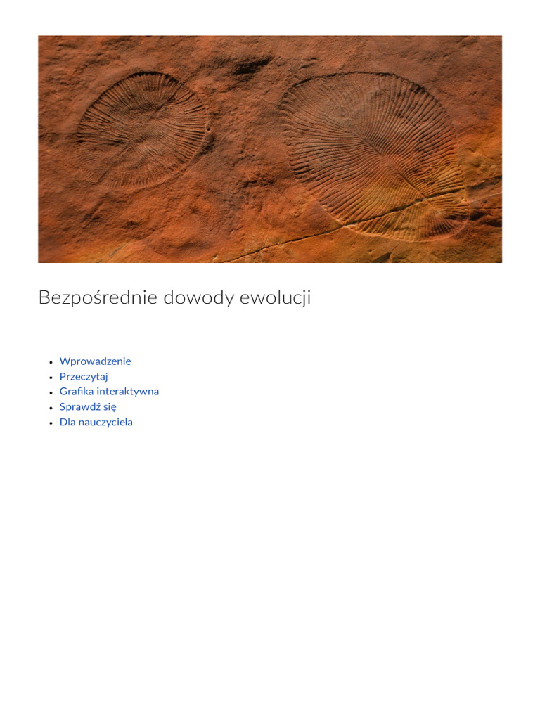 Bezposrednie Dowody Ewolucji | PDF