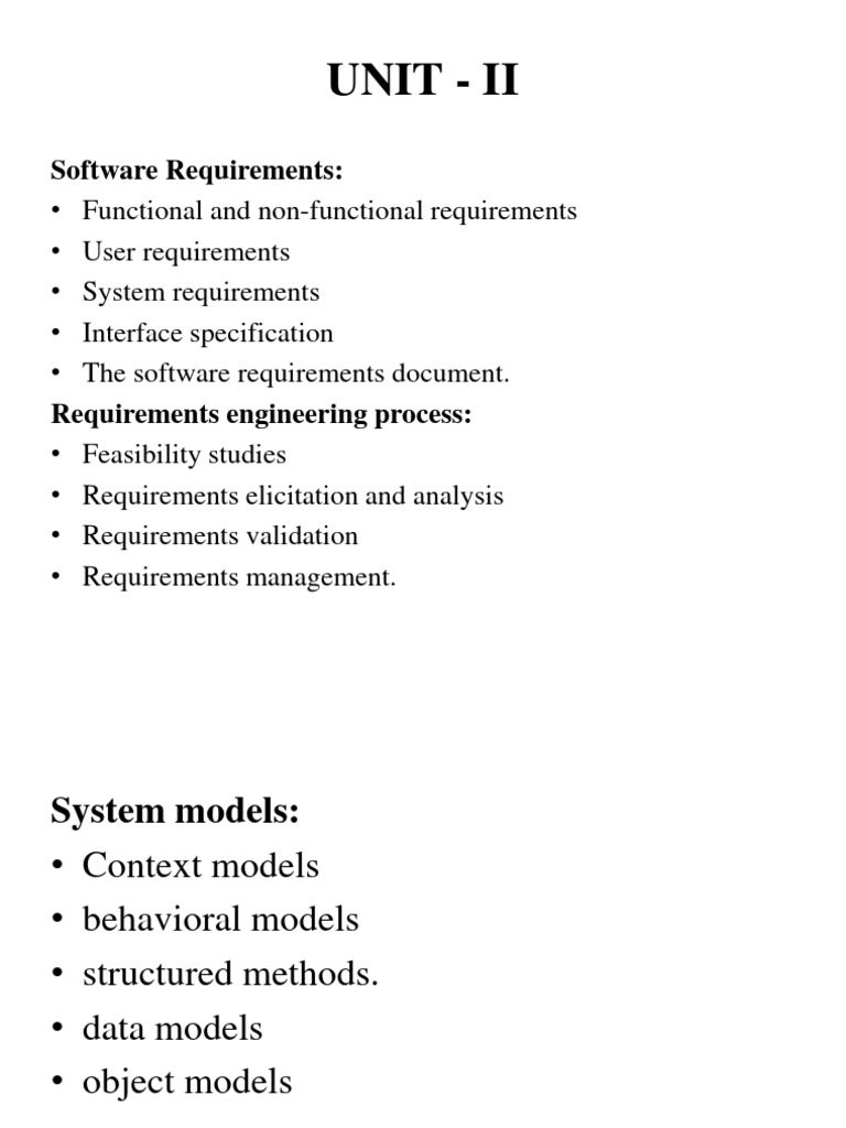 SE Complete Unit 2 | PDF | Feasibility Study | System