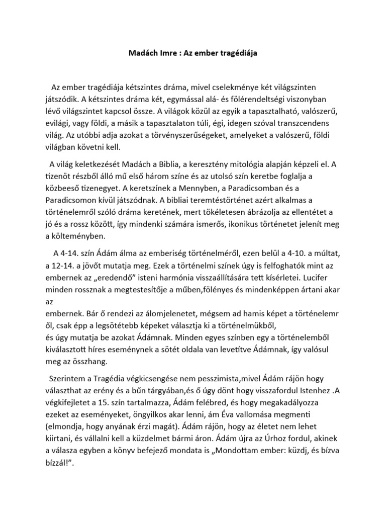 Az Ember Tragediaja | PDF