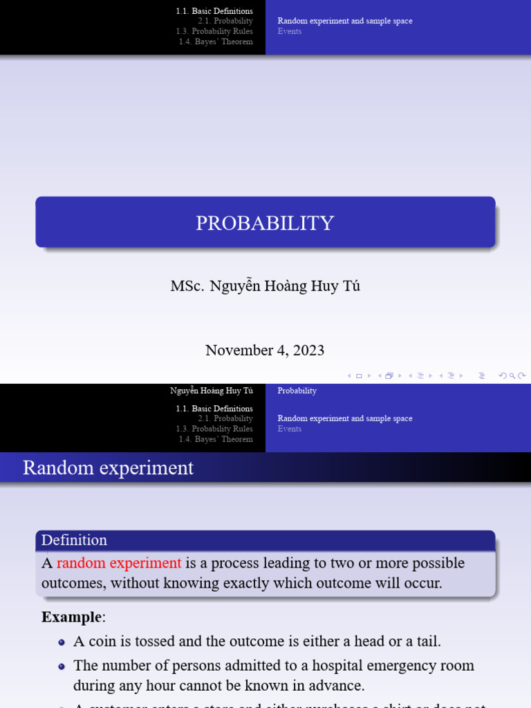Chapter 1. Probability | PDF | Probability | Randomness