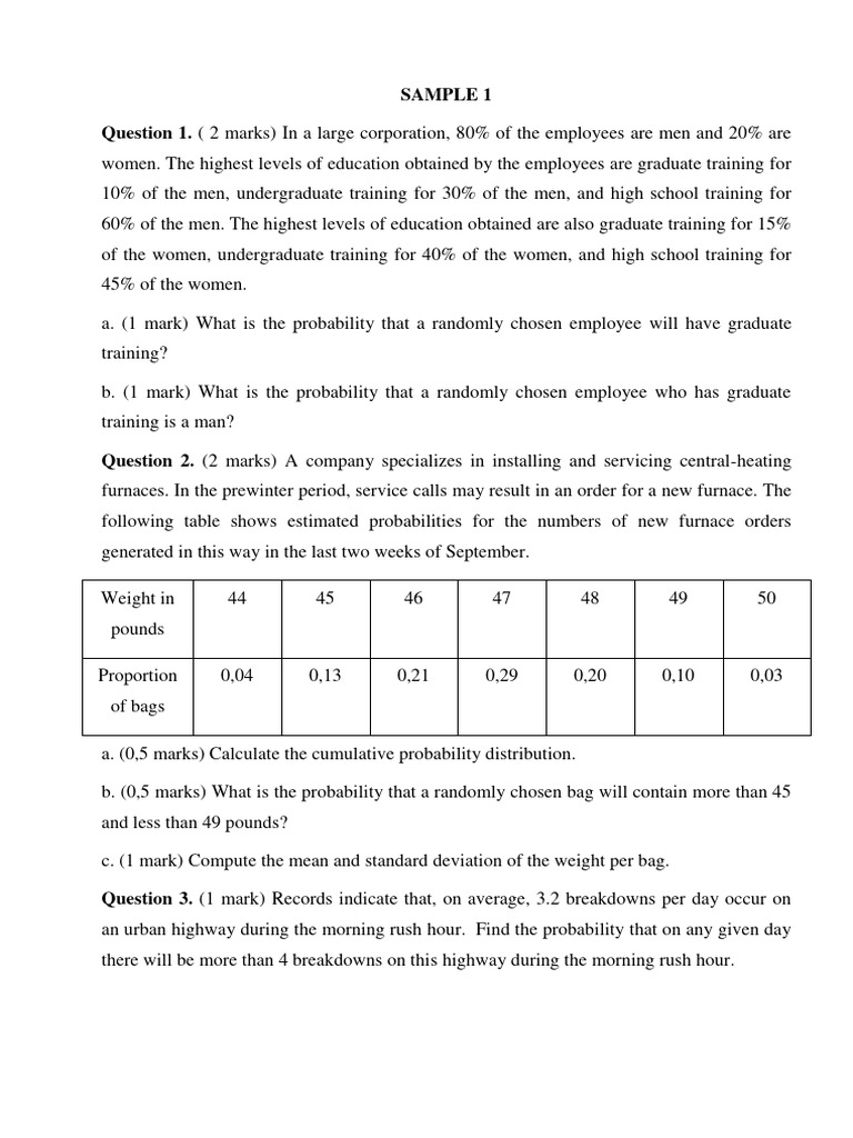 Sample Midterm Pdf Standard Deviation Normal Distribution