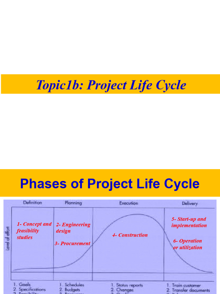 Topic 1b Project Life Cycle-352 | PDF