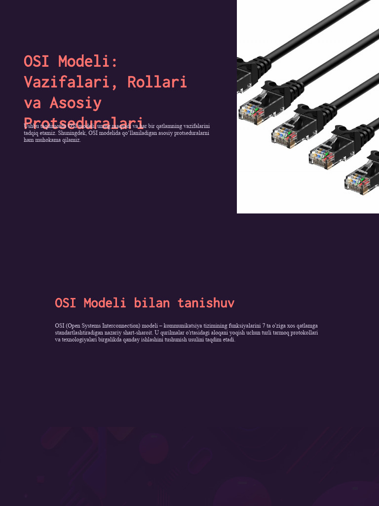 OSI Model Functions Roles and Main Protocols | PDF