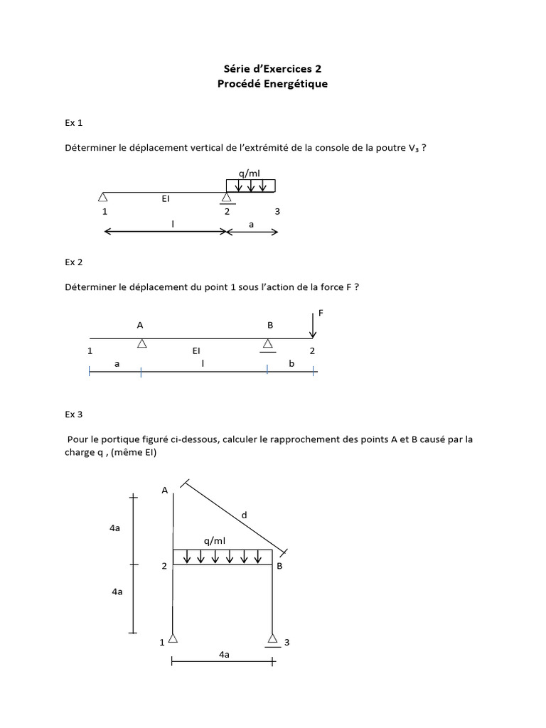 Série D'exercices 2 MDS Master 2020 - 2021 | PDF | Ingénierie mécanique | Mécanique