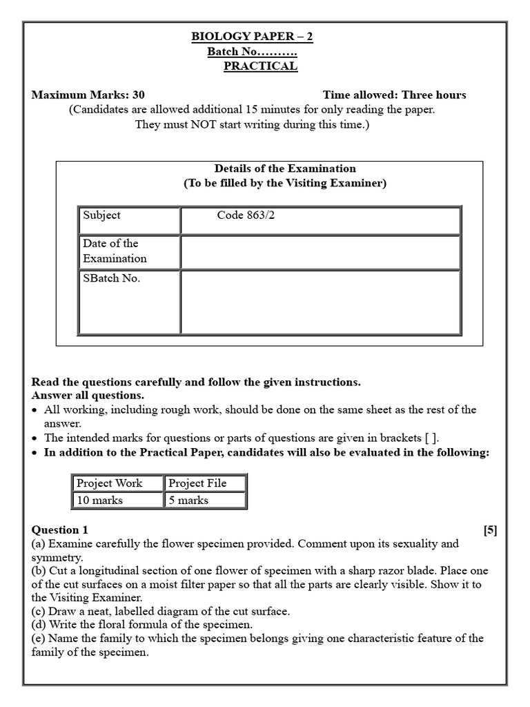 Kajal Ma Am Biology Paper Pdf
