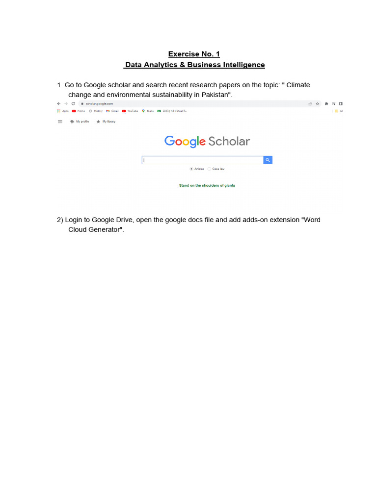 Data Analytics Exercise 1 | PDF