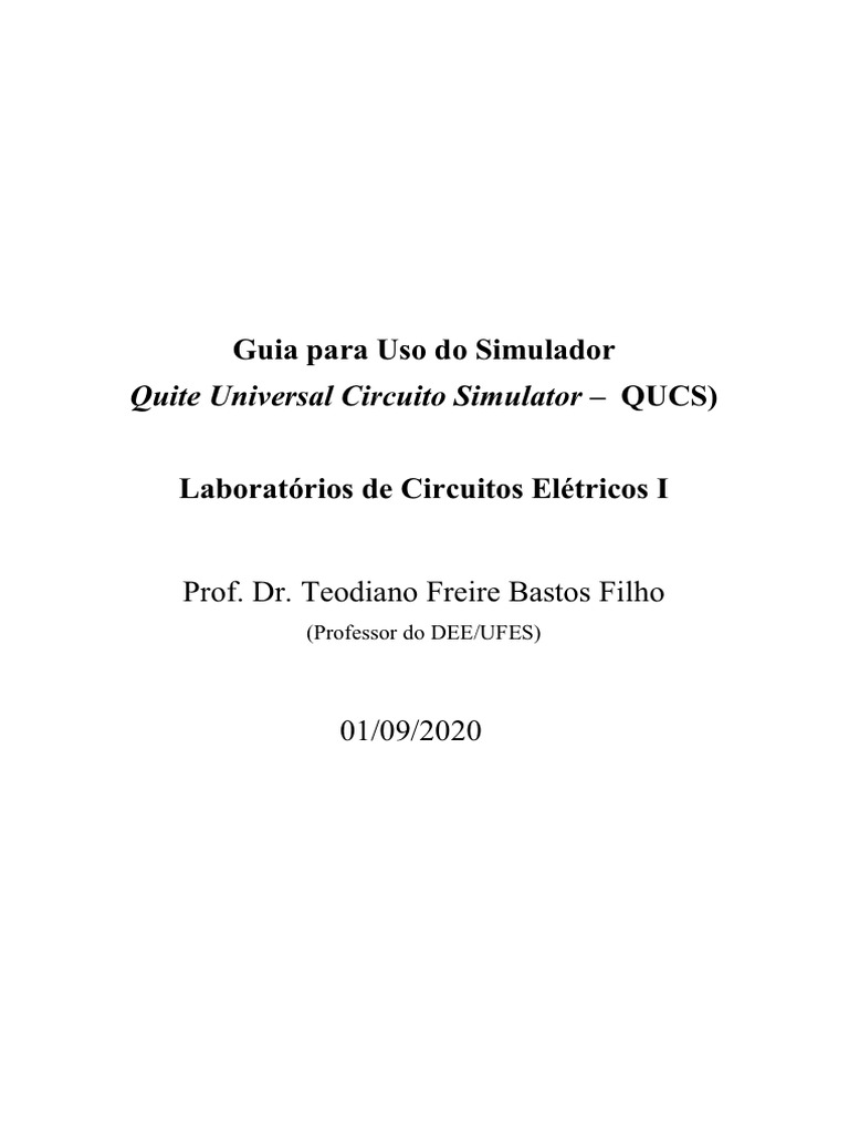 Microsoft Word - Guia para Uso Do QUCS Nos Labs de Circuitos ElÃ©tricos I - GuiaQUCS | PDF ...