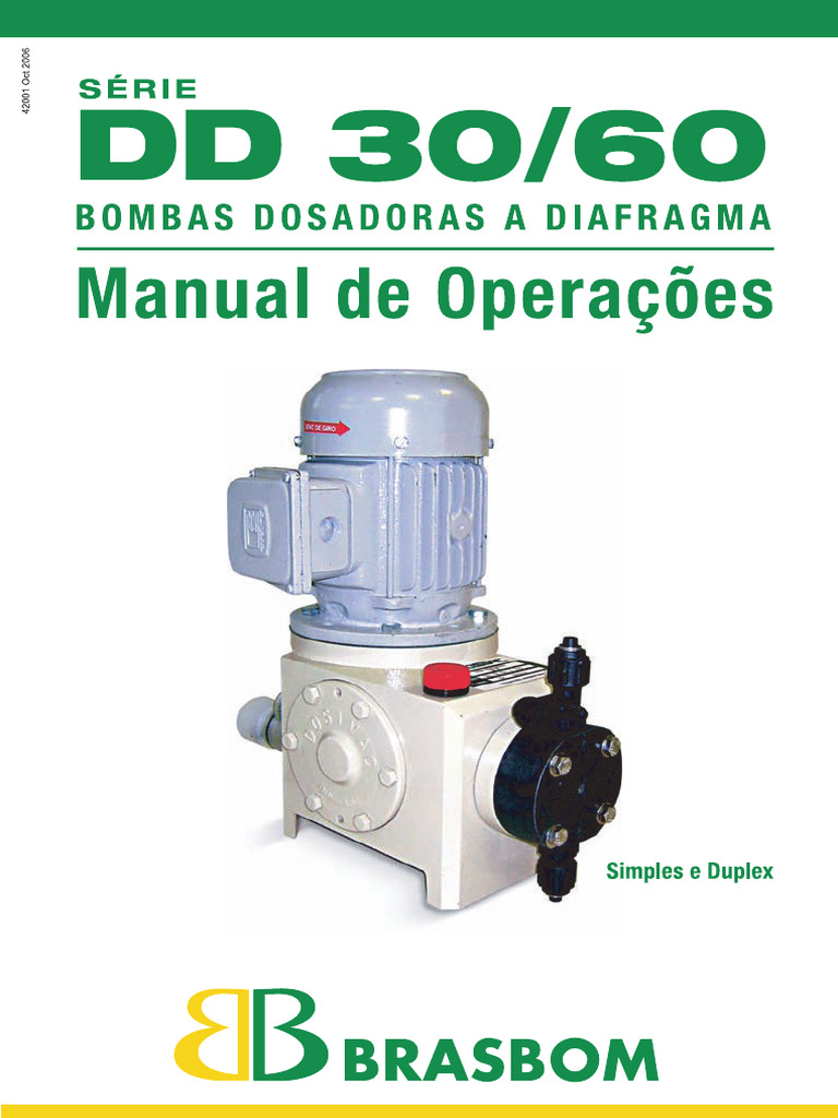Bomba Dosadora A Diafragma Série DD | PDF | Bomba | Válvula