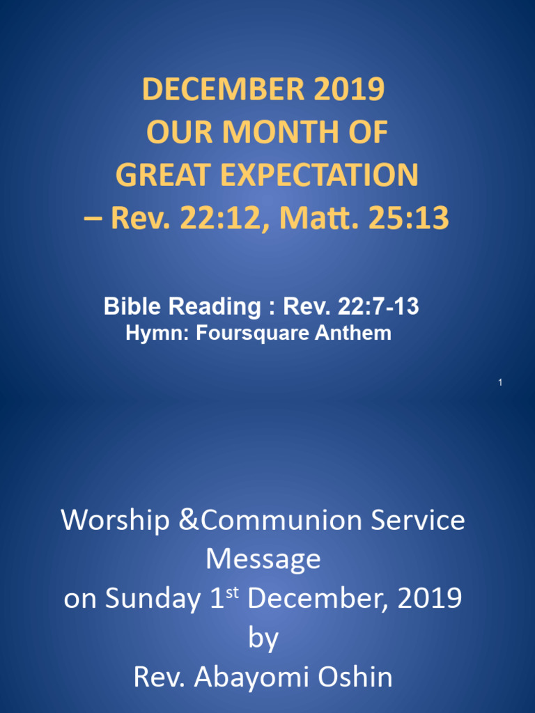 Great Expectation | PDF | Jesus | Systematic Theology