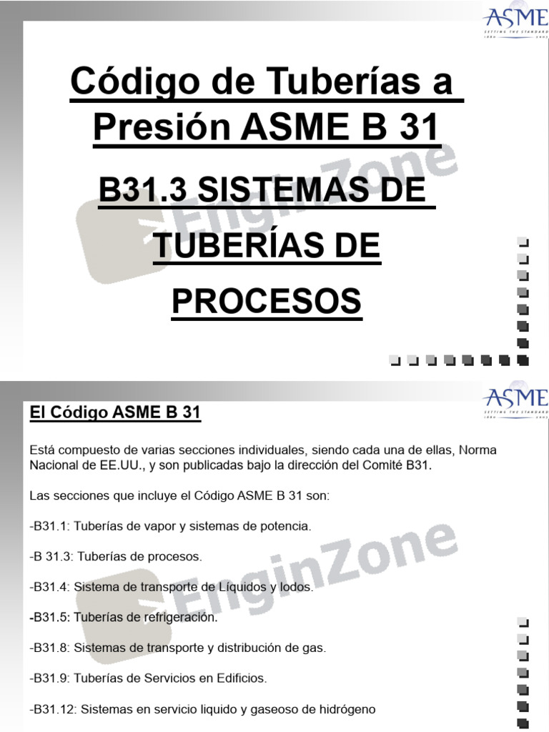 B31.3 Asme | PDF | Gases | Tubería (transporte de fluidos)