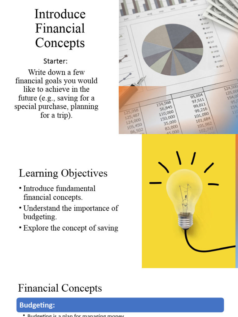 L1 - Introduce More Advanced Financial Concepts | PDF | Goal | Concept