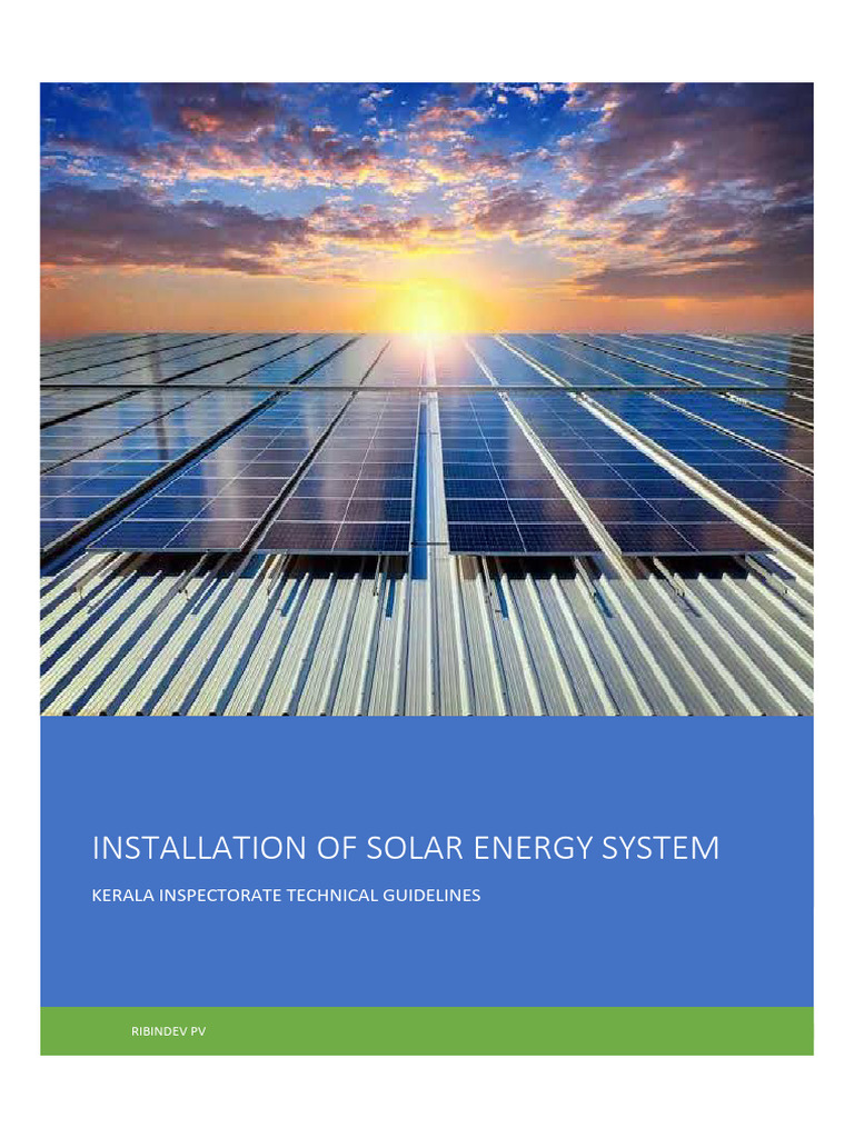 Installation of Solar Energy System | PDF | Photovoltaic System | Photovoltaics