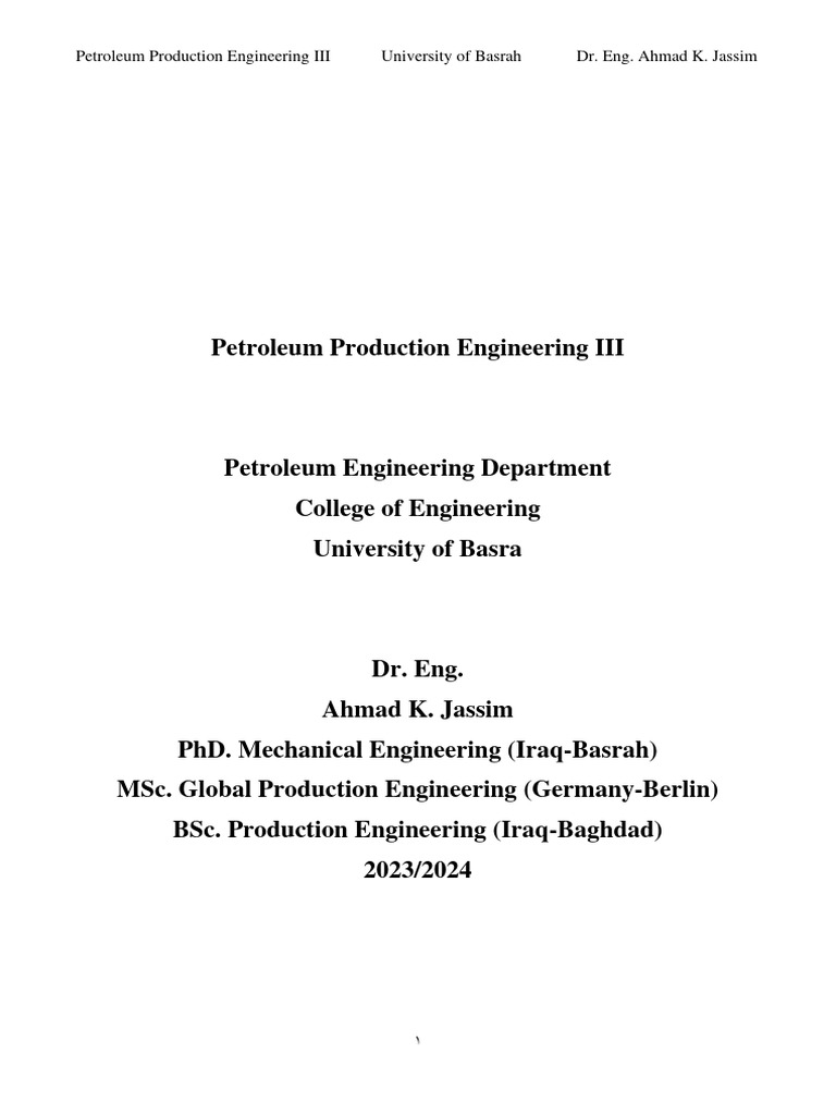 Introduction of Petroleum Production Engineering II | PDF | Petroleum ...