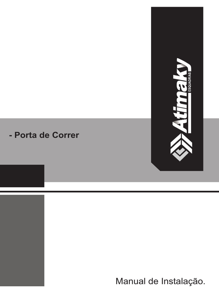 Manual de Instalacao Porta de Correr Rev.01 19.03.2021 | PDF ... Manual de Instalacao Porta de Correr Rev.01 19.03.2021 | PDF ...