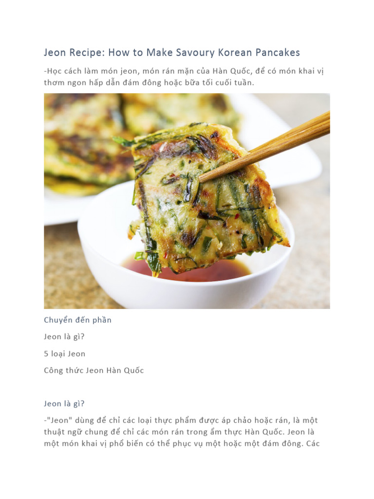Jeon Recipe | PDF