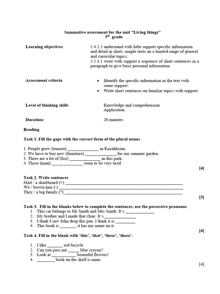 5 - GR - SOR - 2 - Living Things | PDF | Linguistics | Human Communication