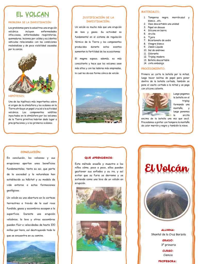 EL VOLCAN | PDF | Volcán | Tipos de erupciones volcánicas